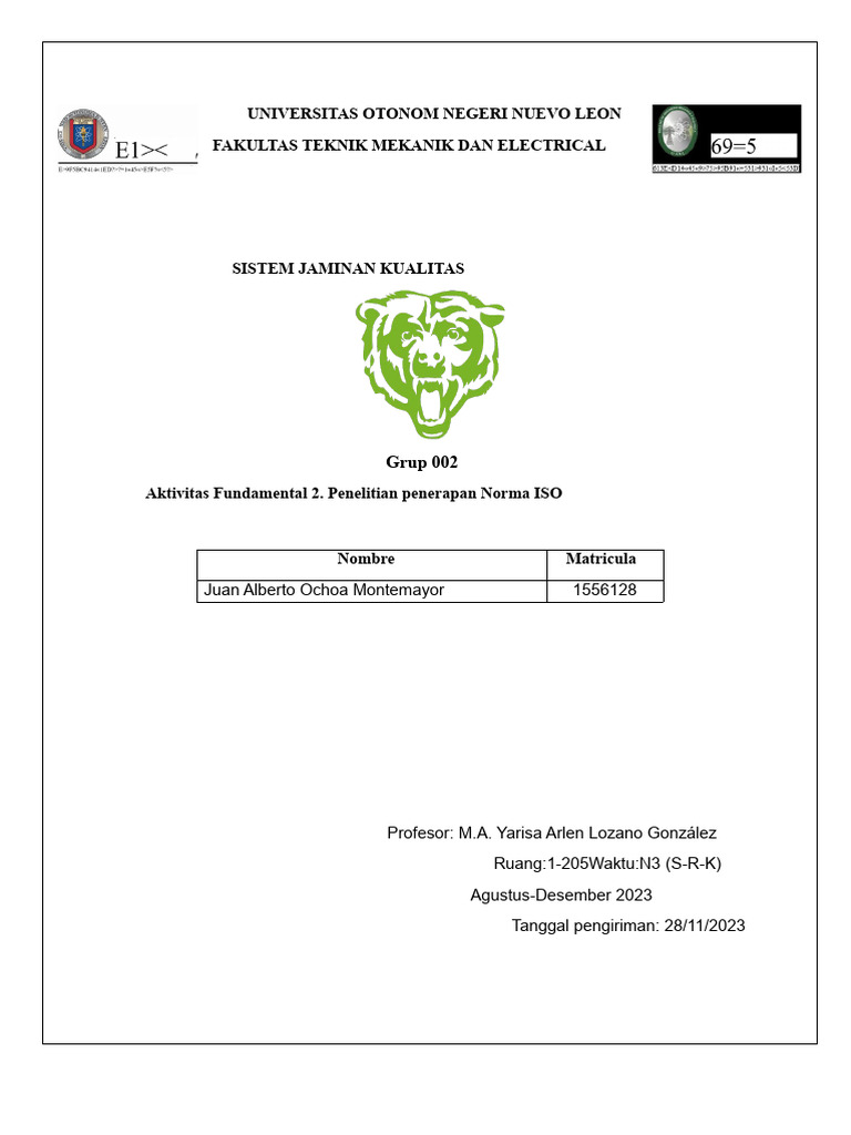 AF2. Penerapan standar ISO 9001 | PDF
