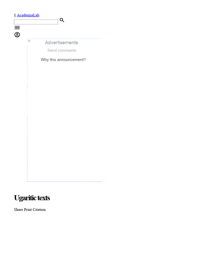 Ugaritic Texts Overview and Analysis | PDF | Ancient Near East | 3rd ...