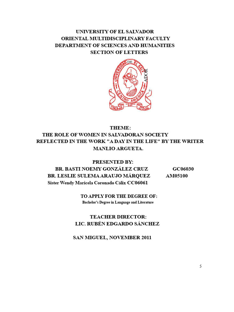 Thesis Ues A Day in The Life | PDF