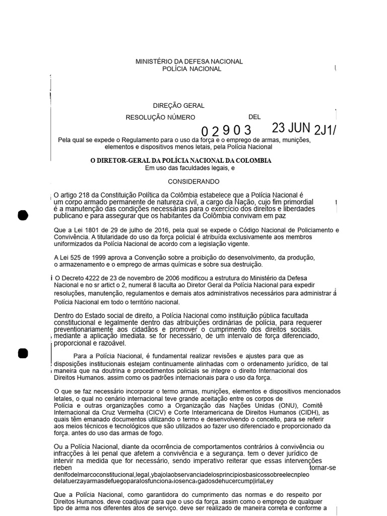 Regulamento do Uso da Força Policial | PDF | Sindicato | Tortura
