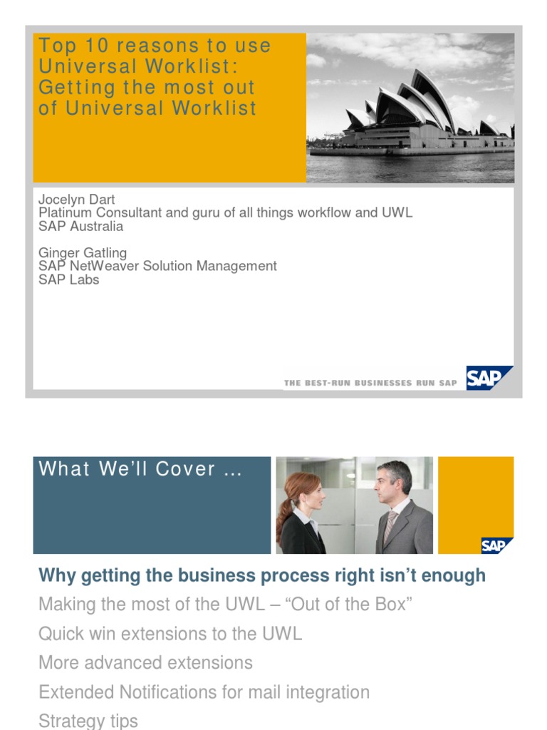 Reasons To Use Uwl And Customize Pdf Business Process Sap Se