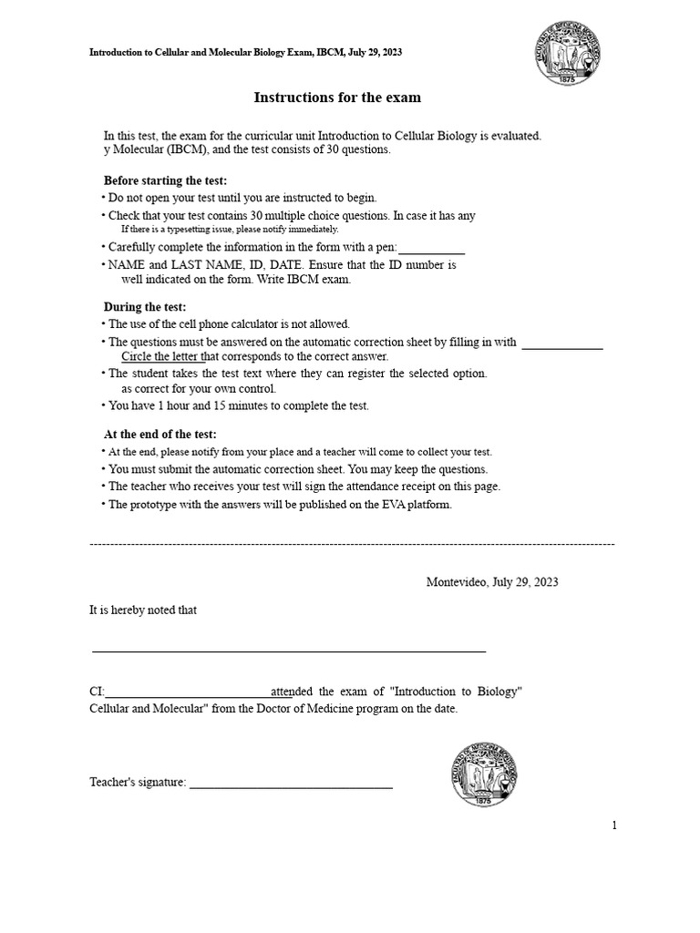 IBC Exam July 29, 2023 CORRECTED PROTOTYPE | PDF | Amino Acid | Meiosis