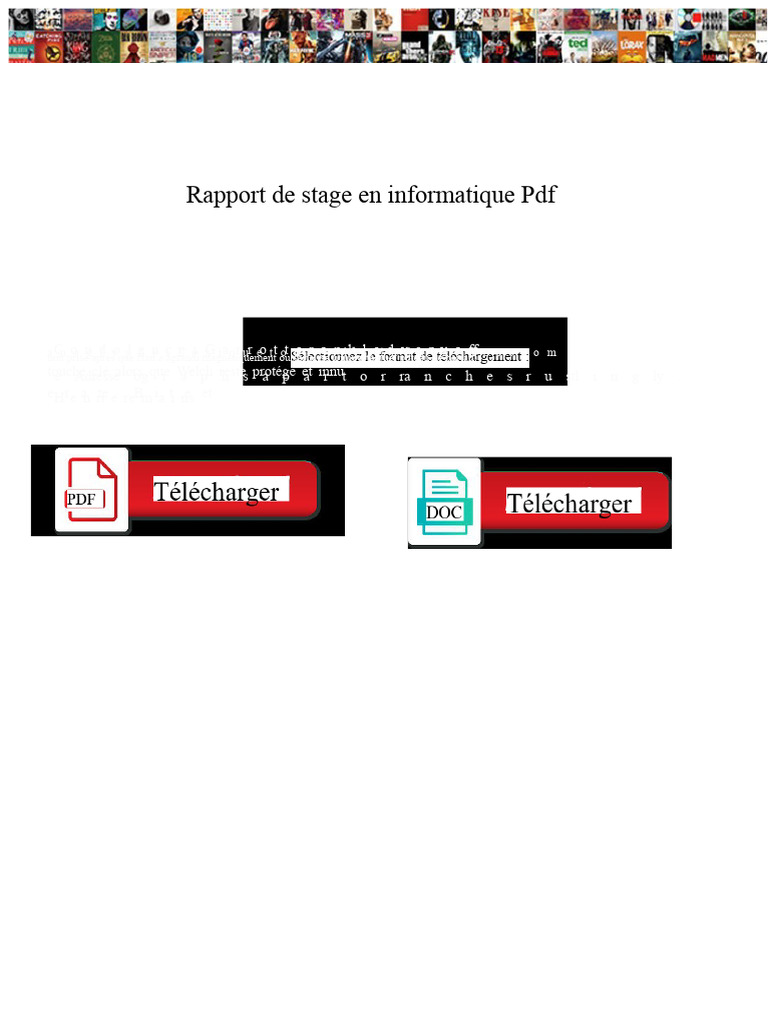 Rapport de Stage en Informatique PDF | PDF | Informatique | Logiciel
