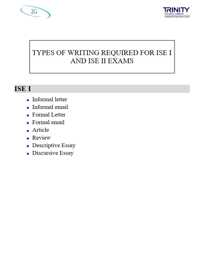 Dossier. - Writing Tasks Trinity ISE I | PDF | Essays | Hotel