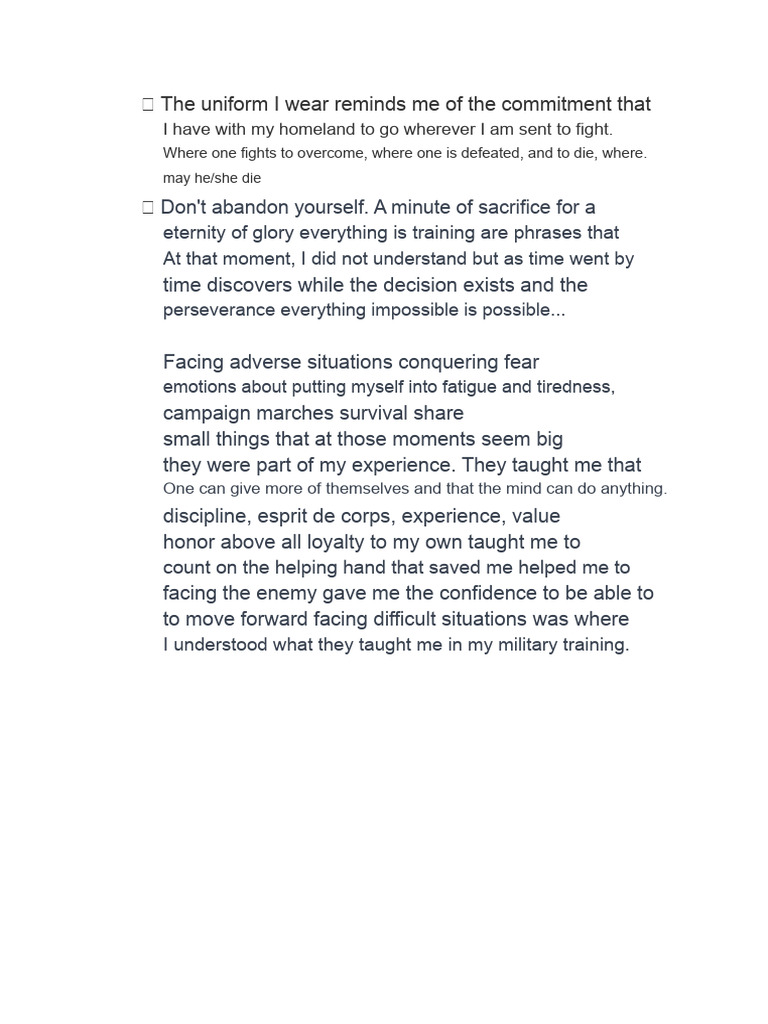 Military Commitment and Resilience | PDF | Disciplines