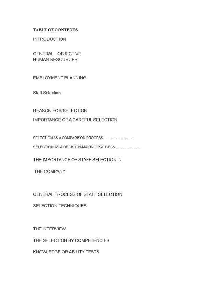 Effective Staff Selection Process Guide | PDF | Recruitment | Human ...