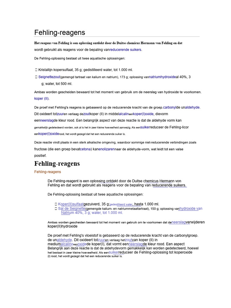 Fehling Reagens | PDF