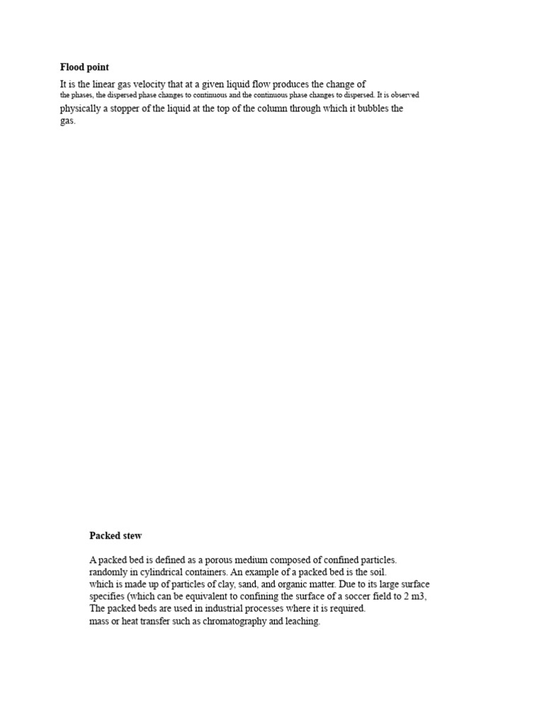 Understanding Flood Point in Packed Beds | PDF | Porosity | Gases
