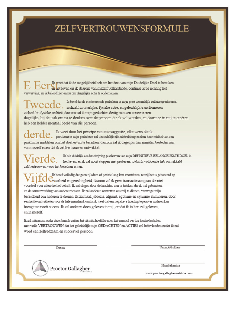 Zelfvertrouwen | PDF