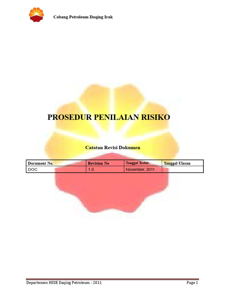 Prosedur Penilaian Risiko | PDF