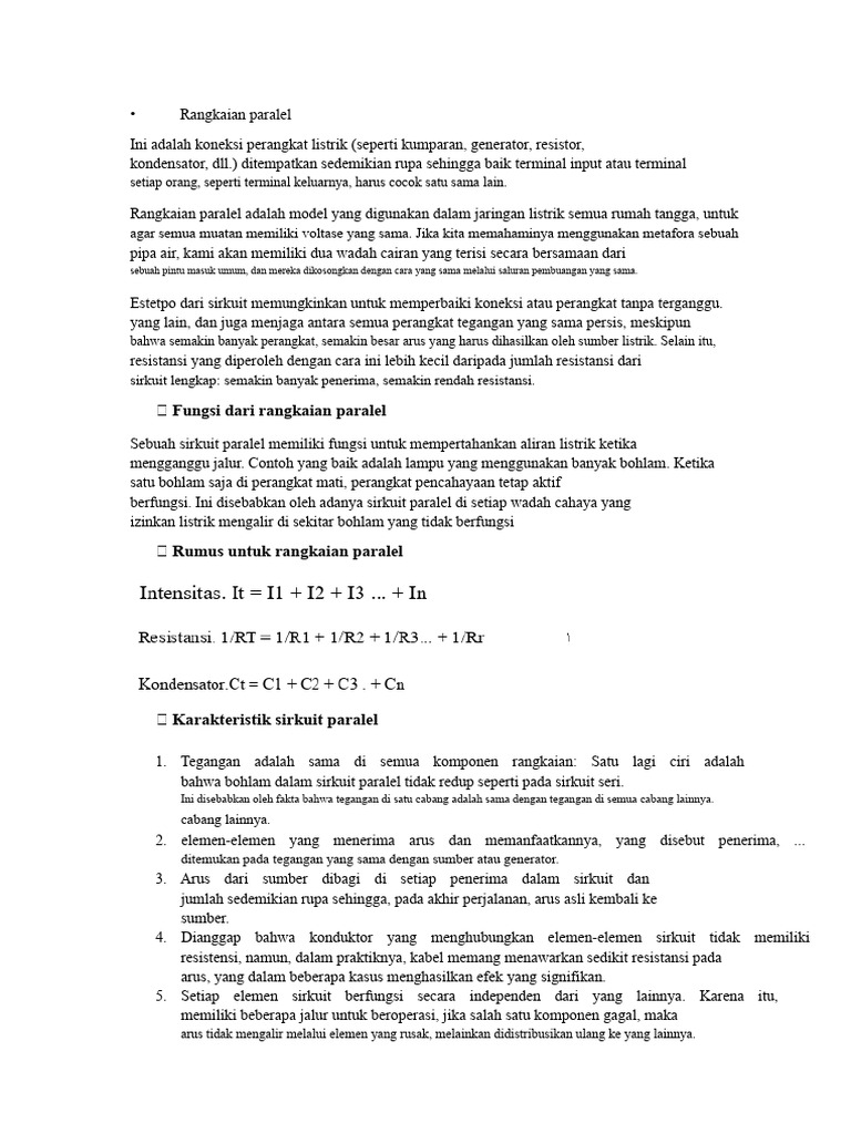 Memahami Rangkaian Paralel Listrik | PDF