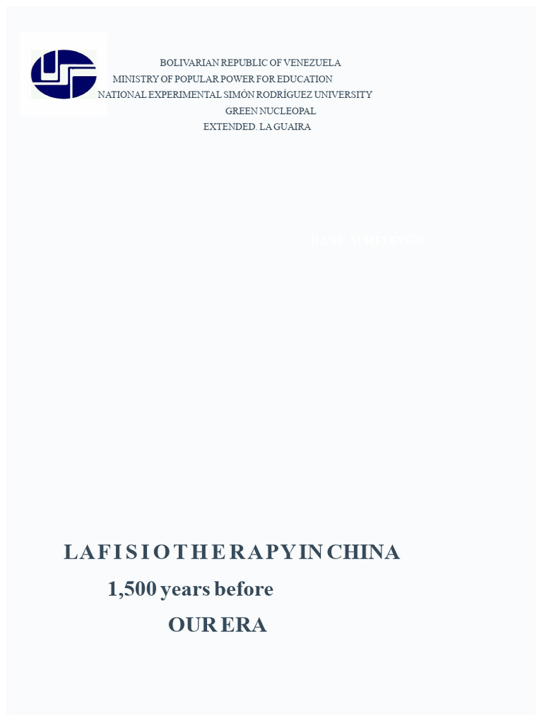 physiotherapy in China | PDF | Traditional Chinese Medicine | Qi
