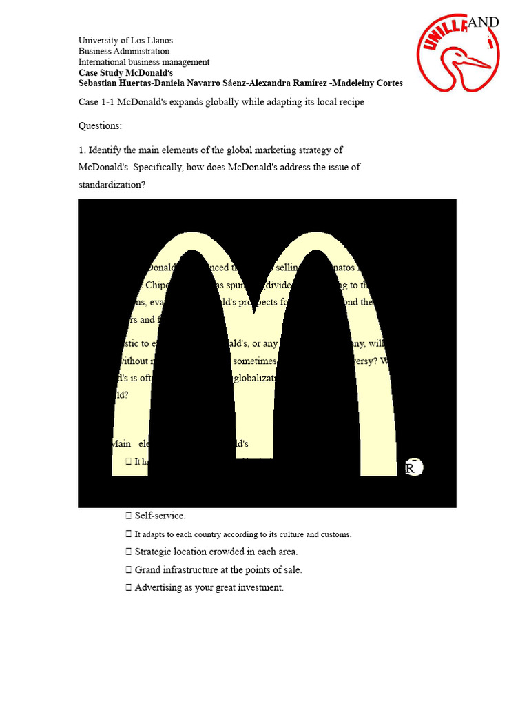 Case Study McDonald's | PDF | Mc Donald's | Brand