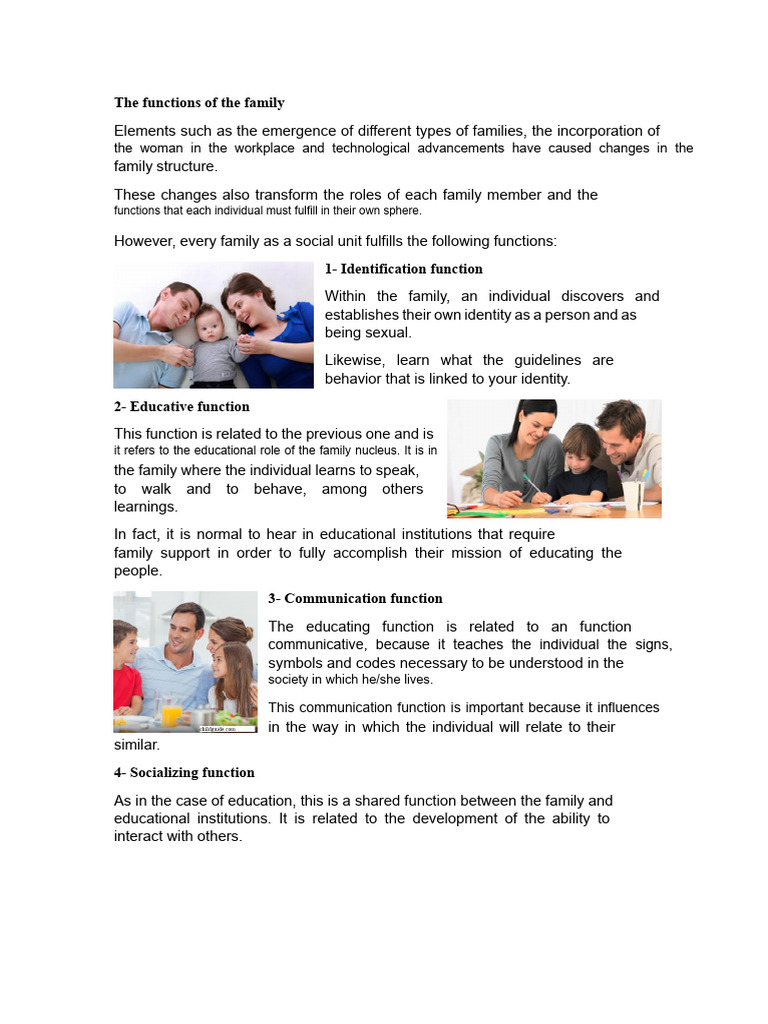 Key Functions of Family Dynamics | PDF | Code | Information