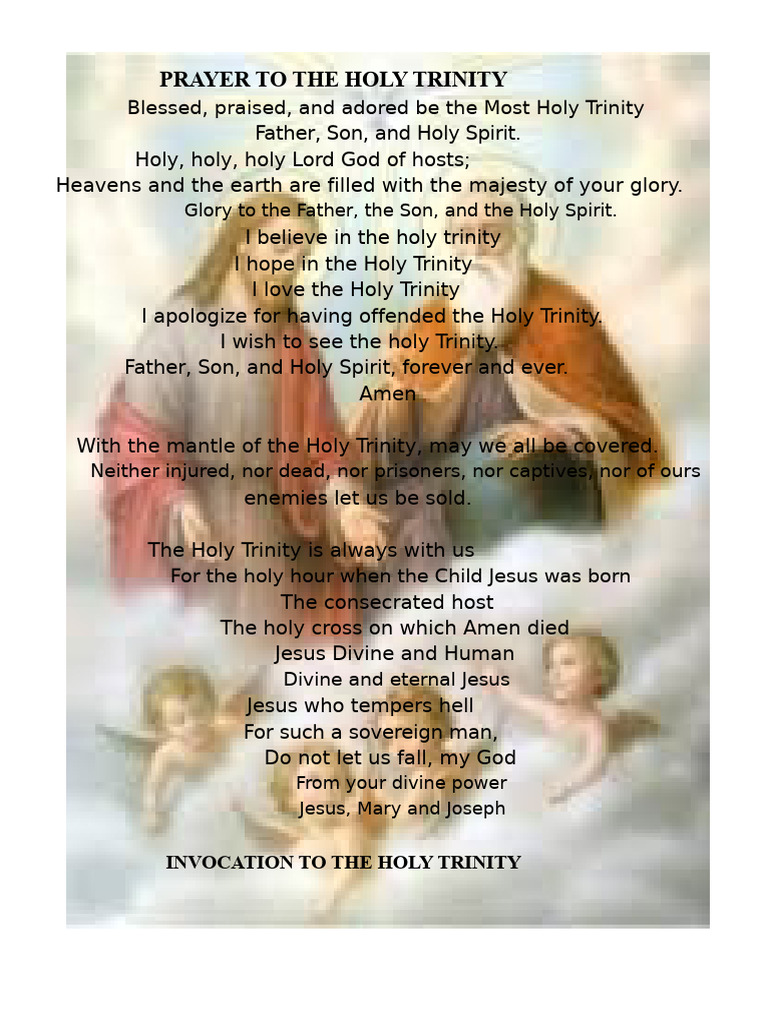 Prayer to the Holy Trinity | PDF | Trinity | God The Father