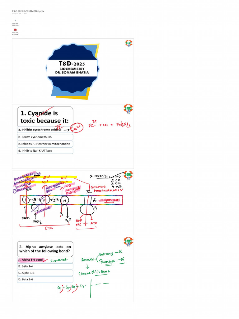 Biochemistry (NEETNEXT TND 2025-26) Notes | PDF