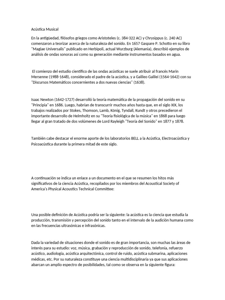 Acústica Musical | PDF | Sonido | Olas