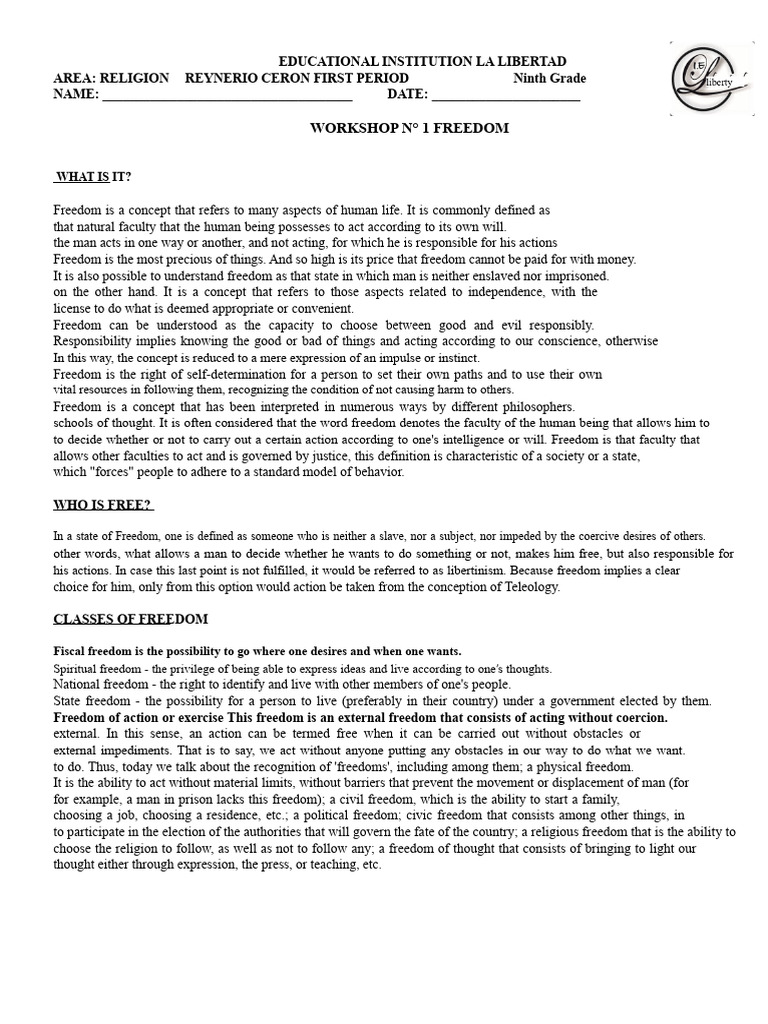 Freedom Workshop | PDF | Thought | Hedonism