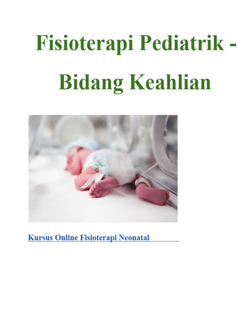 Fisioterapi Pediatrik - Bidang Tindakan | PDF