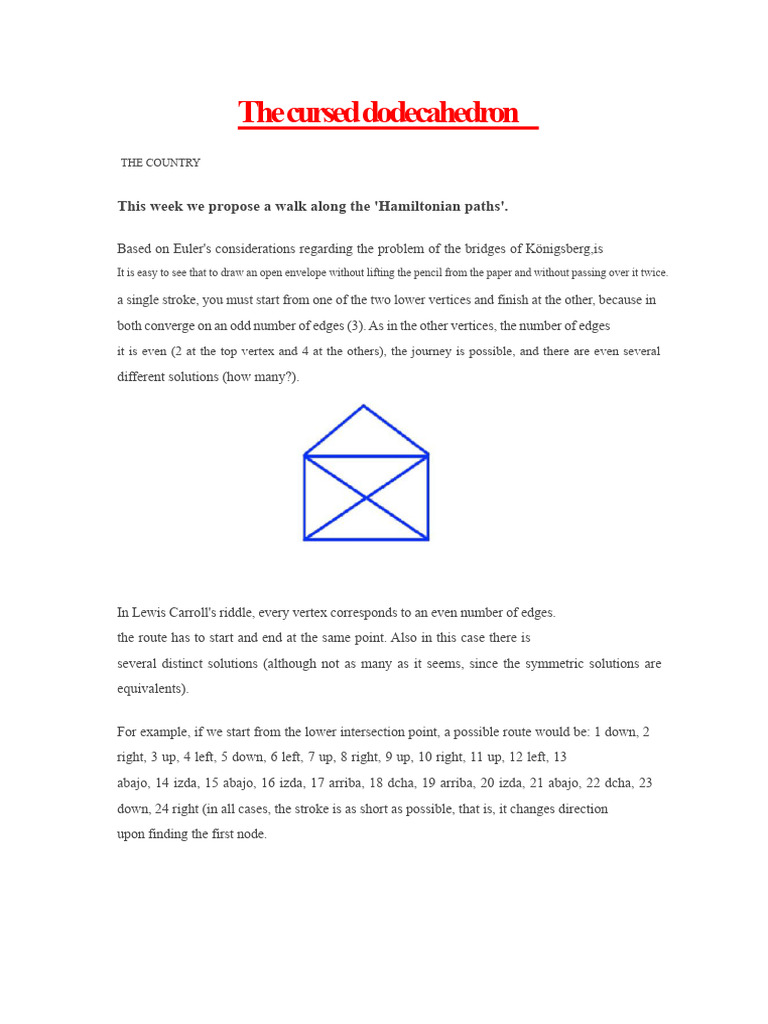 History of Hamilton's Dodecahedron | PDF | Vertex (Graph Theory ...