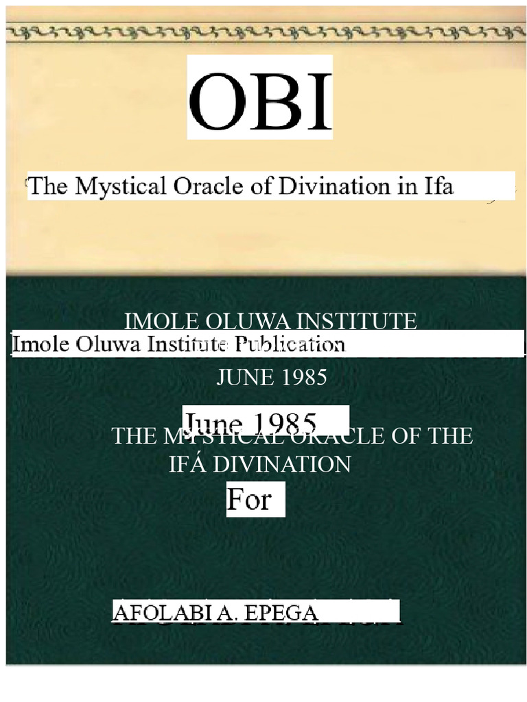 Ifá Divination and Obi Abata Oracle Guide | PDF | Divination ...