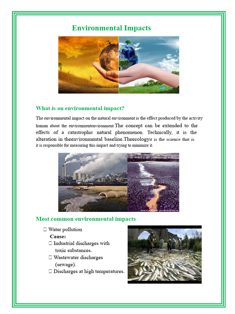 Understanding Environmental Impacts | PDF | Environmental Degradation ...