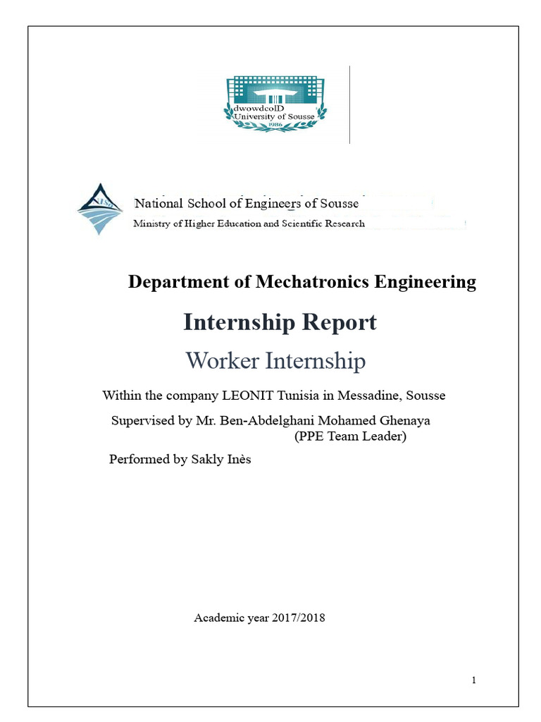 LEONI Tunisia Internship Overview | PDF | Electrical Connector