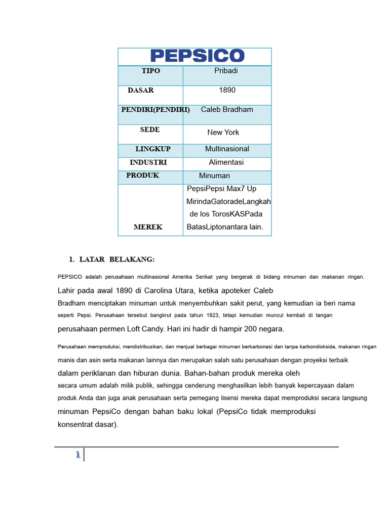 Pepsi Resmi | PDF