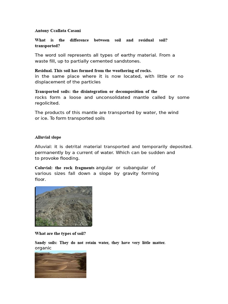 What Is The Difference Between Soil and Transported Residual Soil ...