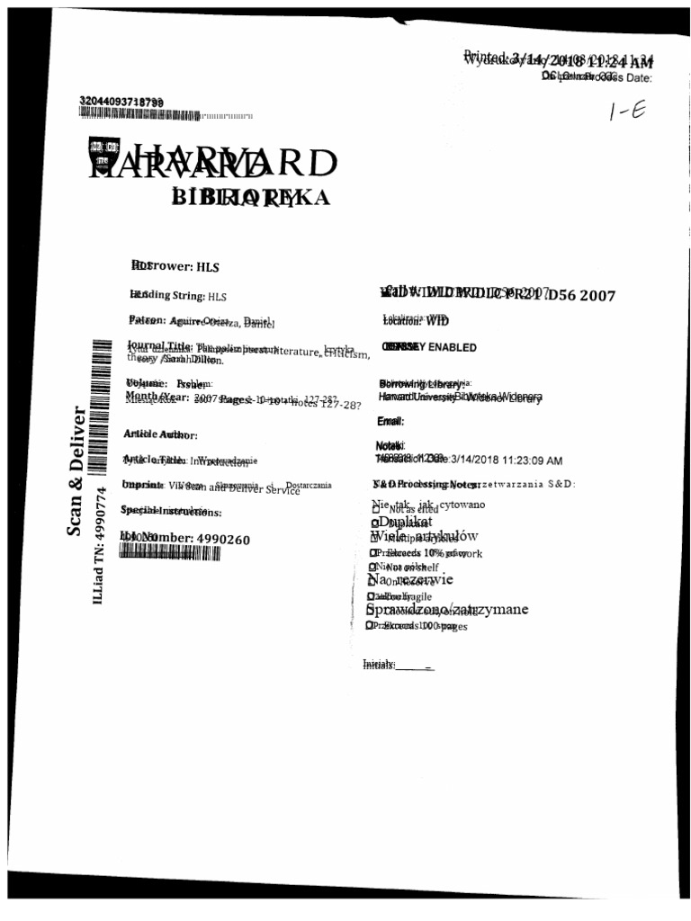 Palimpsest Sarah Dillon Wstęp | PDF