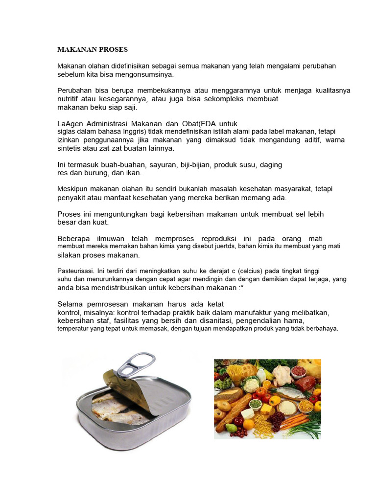 Makanan Proses | PDF