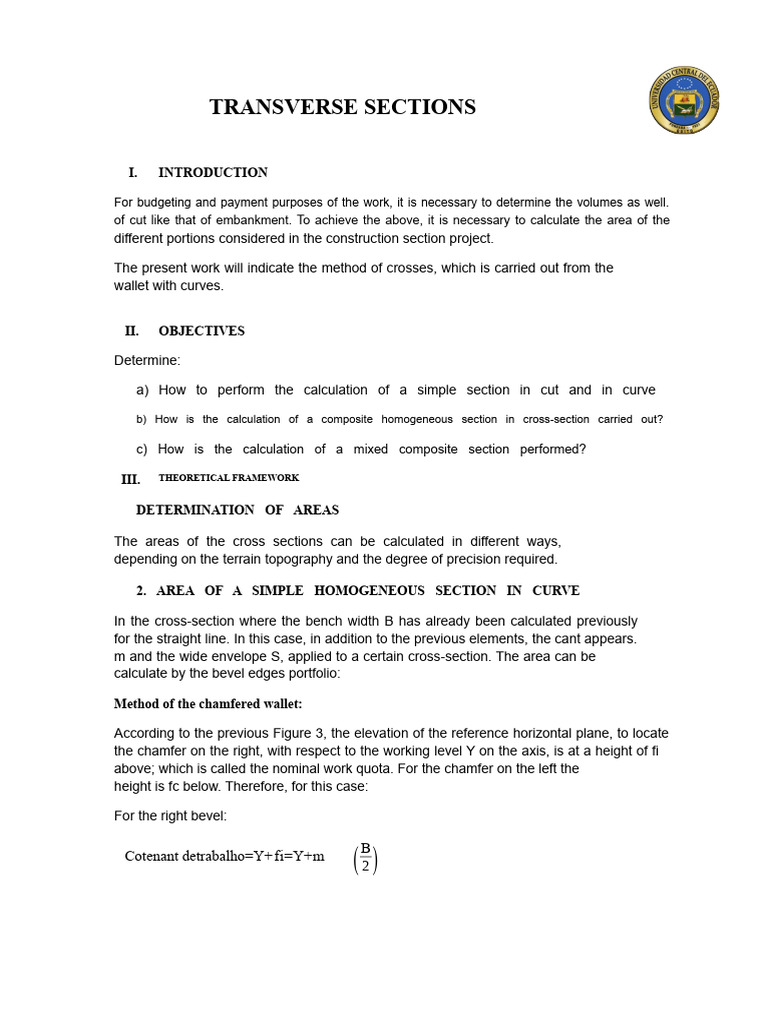 Areas of Cross Sections Method of The Crosses | PDF | Area