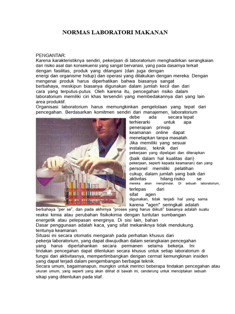 Norma Laboratorium Makanan | PDF