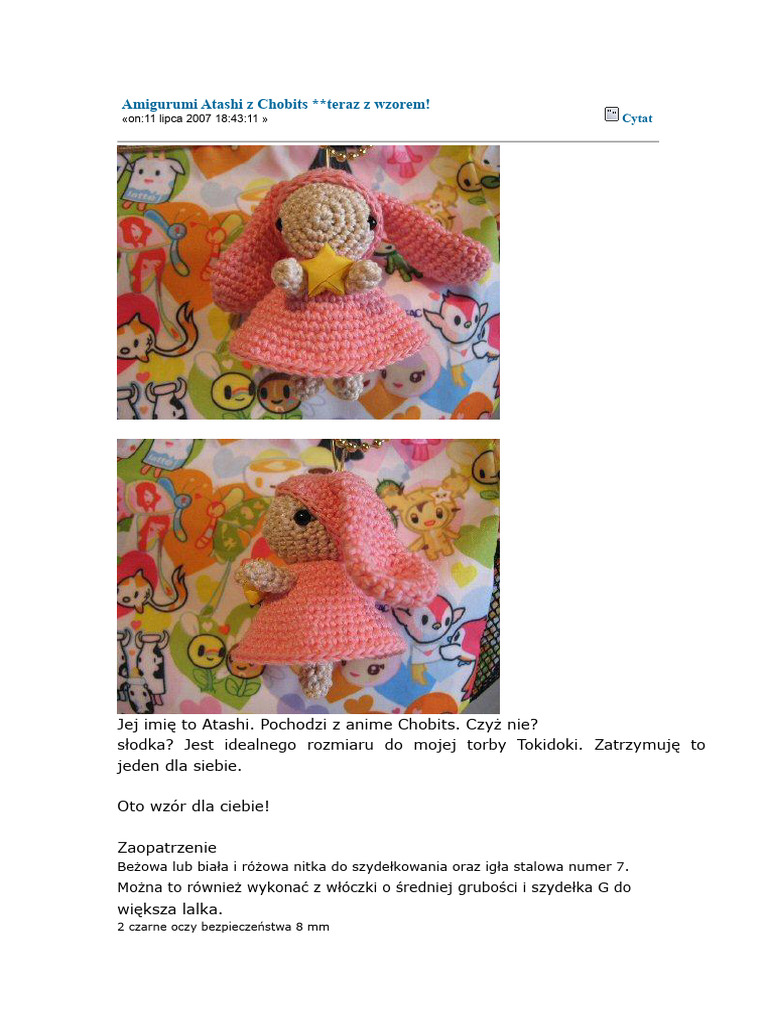 Amigurumi Atashi Z Chobits | PDF