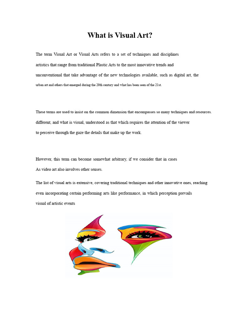 What is Visual Art? | PDF | Pablo Picasso | The Arts