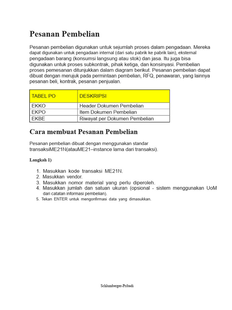Pesanan Pembelian & Jenis | PDF