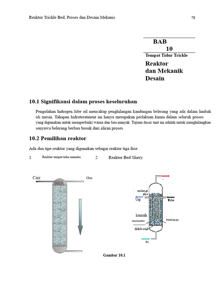 Desain dan Proses Reaktor Trickle Bed | PDF