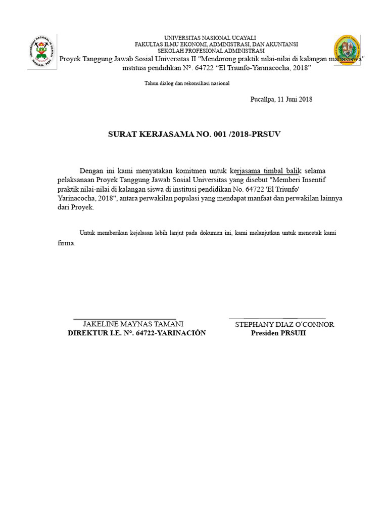 Surat Kolaborasi | PDF