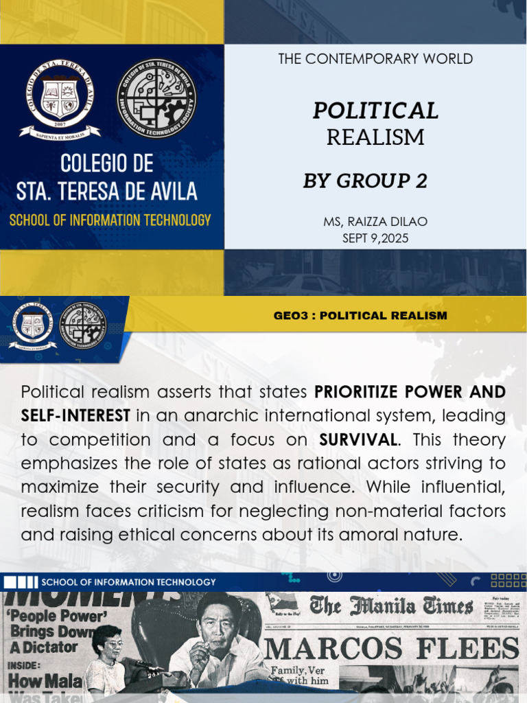Political Realism in Contemporary Politics | PDF | Corazon Aquino ...