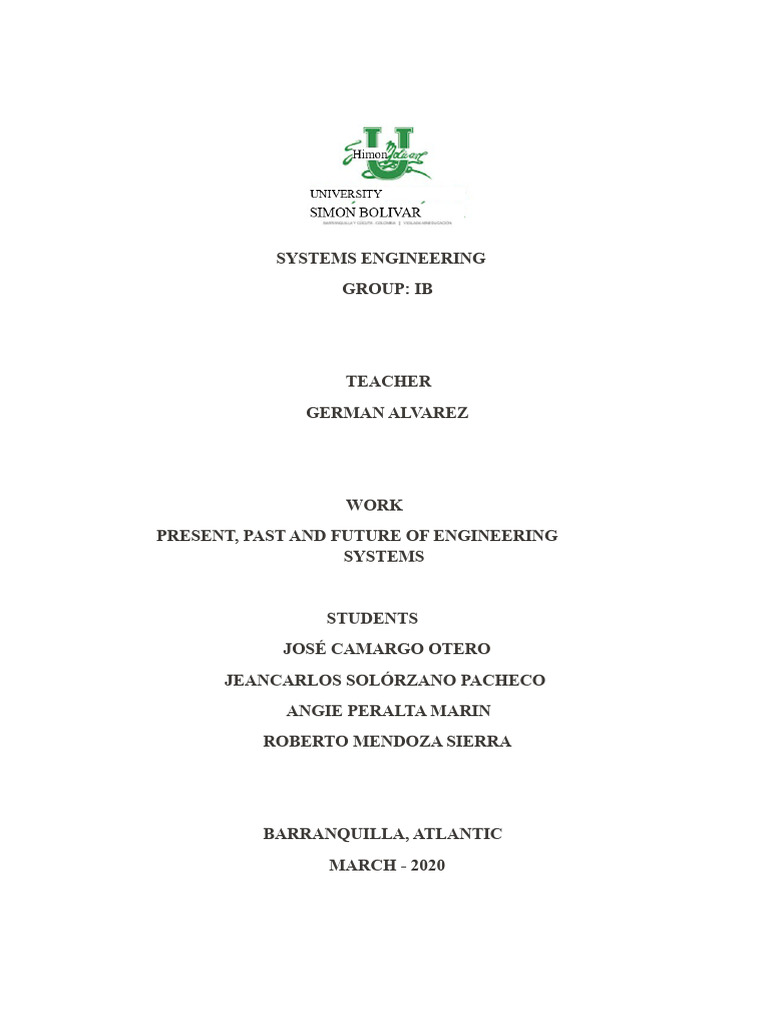 Present, Past, and Future of Systems Engineering | PDF | Systems Engineering | Engineering