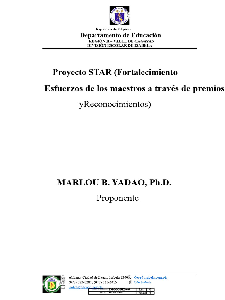 Proyecto Estrella Innovación 1 | PDF | Aprendizaje