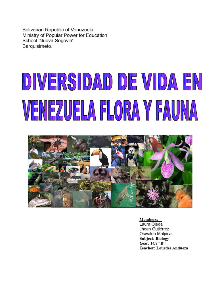 Biodiversity of Venezuela's Flora and Fauna | PDF | Venezuela