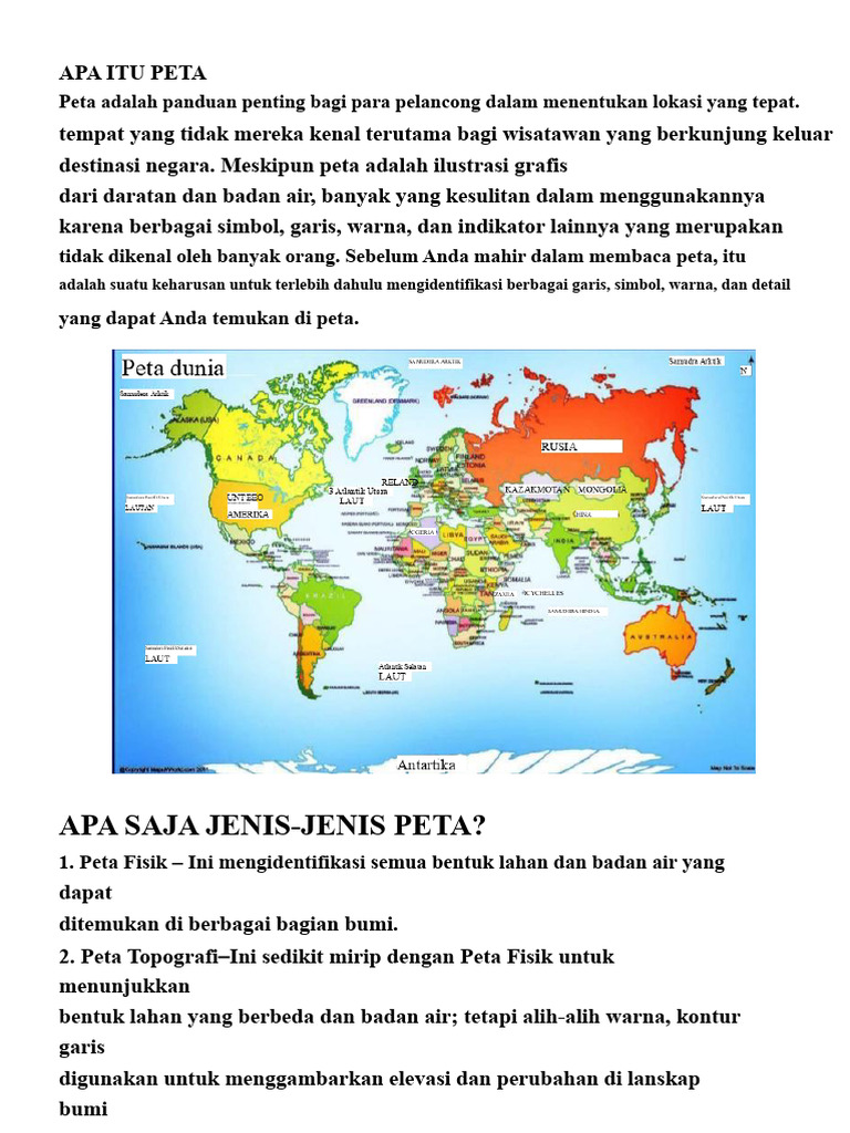 Panduan Lengkap Jenis dan Fungsi Peta | PDF