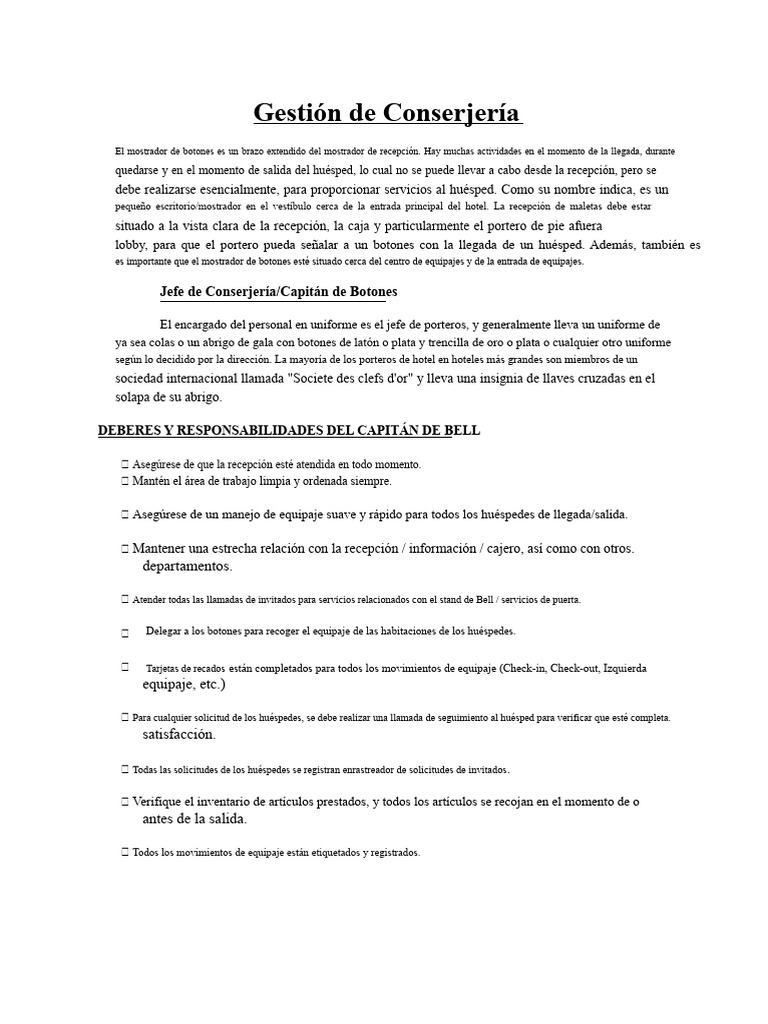 Consigna de Equipaje en Hoteles | PDF | Hotel