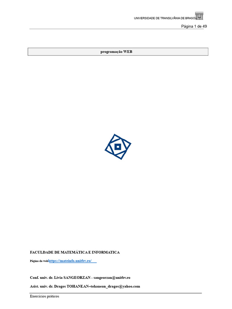 WEB 2022 - 2023 Exercícios Práticos | PDF | Html | Desenvolvimento Web