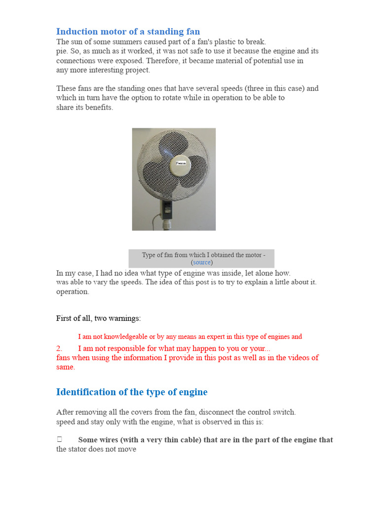 Understanding Induction Motors in Fans | PDF | Electric Motor | Inductor