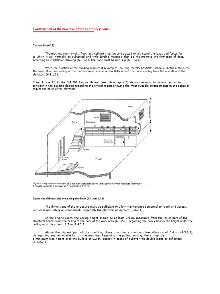 Construction of The Machine House and Pulley House | PDF | Elevator | Door