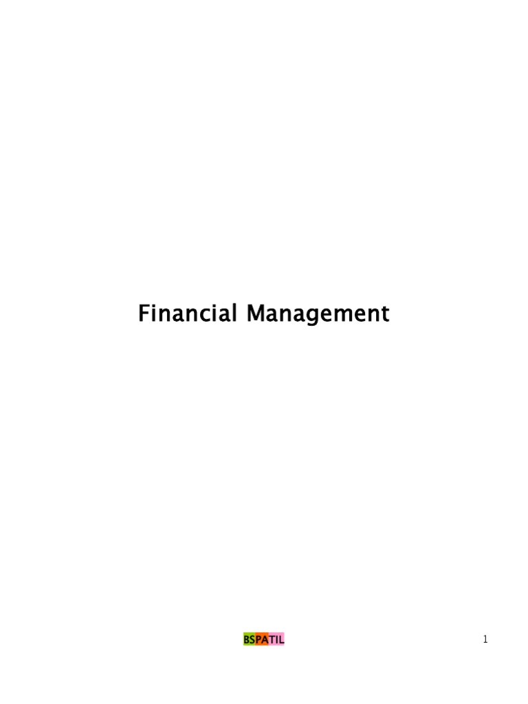 Financial Management BOOK MBA | PDF | Discounted Cash Flow | Net ...