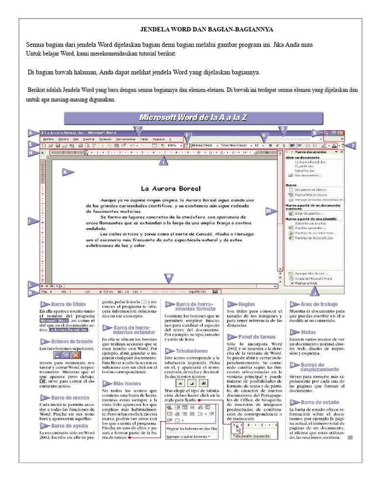 Jendela Word dan Bagian-bagiannya | PDF
