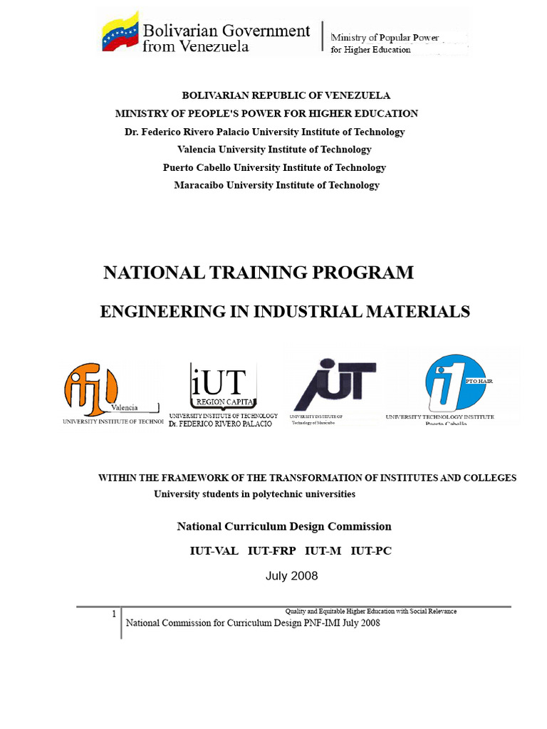 Industrial Materials | PDF | Curriculum | Materials Science